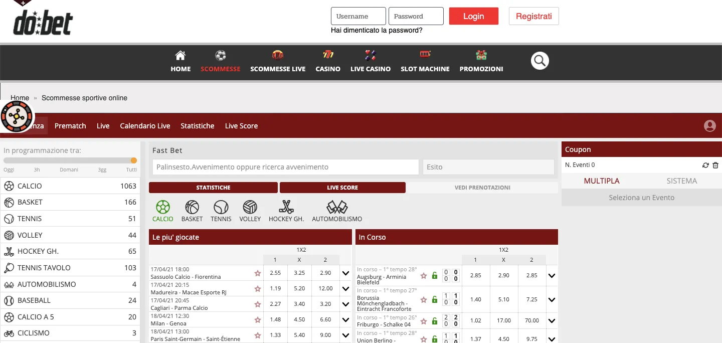 Dobet » Miglior Bookmakers in Italia → Recensioni, Bonus e Quote